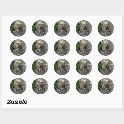 Prim Rocking Chair Stickers | Zazzle