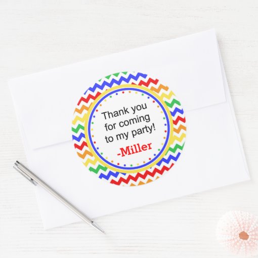 Primary Colors Chervon Sticker | Zazzle