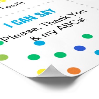 Primary Colors Confetti boy second birthday poster | Zazzle