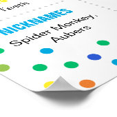 Primary Colors Confetti boy third birthday poster | Zazzle