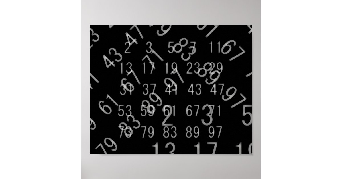Prime Numbers Mathematical Science Number Poster | Zazzle