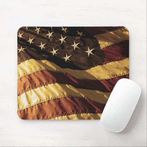 Primitive American Flag Mousepad | Zazzle