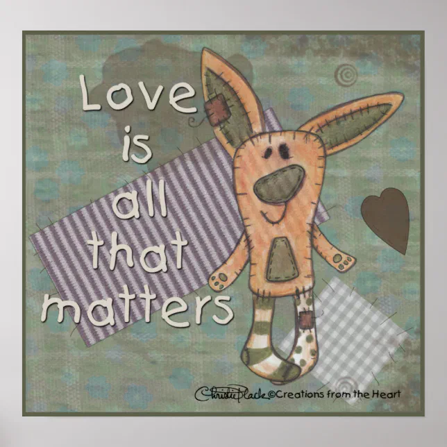 Primitive Bunny Poster | Zazzle