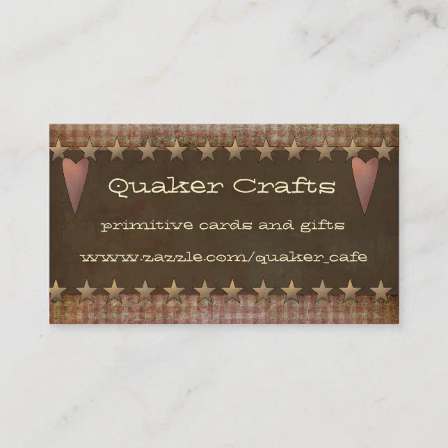 Primitive Business Cards | Zazzle