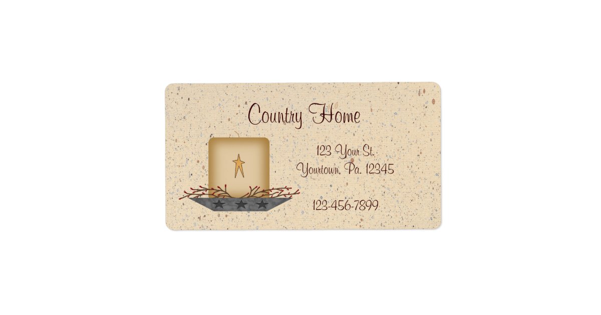 Primitive Candle Label | Zazzle