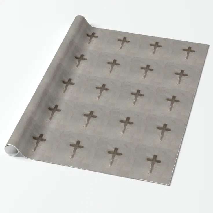 Primitive Christian Cross customize favorite Bible Wrapping Paper | Zazzle