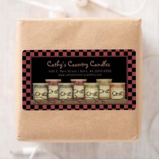 Primitive Country Candles & Pip Berries Shipping Label | Zazzle.com