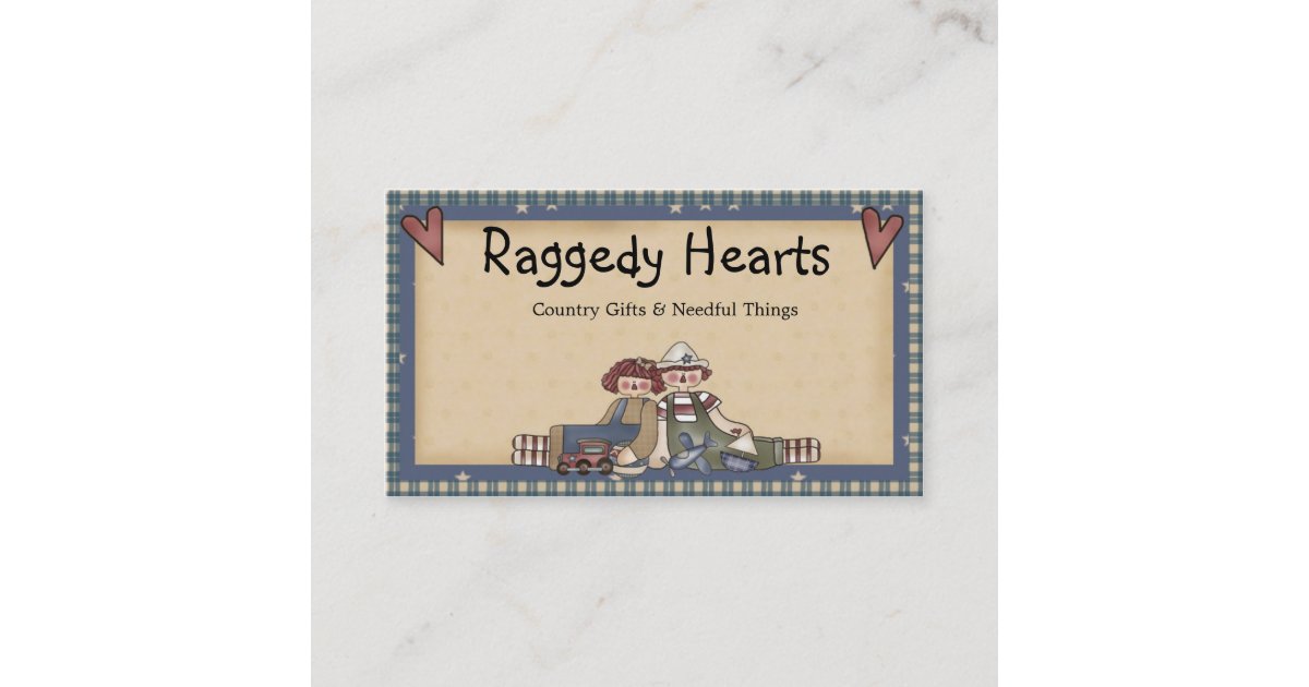 Primitive Country Dolls Address Label Business Card | Zazzle