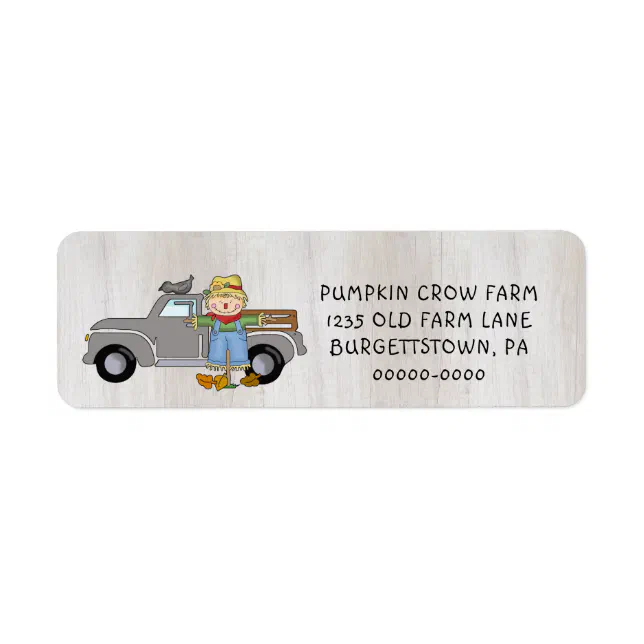 PRIMITIVE COUNTRY FALL ON THE FARM RUSTIC WOOD LABEL | Zazzle