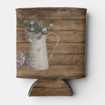 primitive country lavender rustic barn wood can cooler | Zazzle