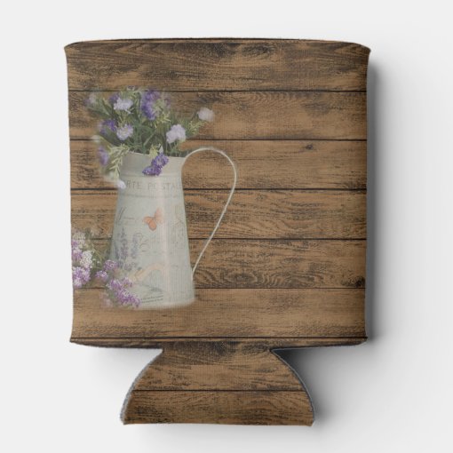 primitive country lavender rustic barn wood can cooler | Zazzle