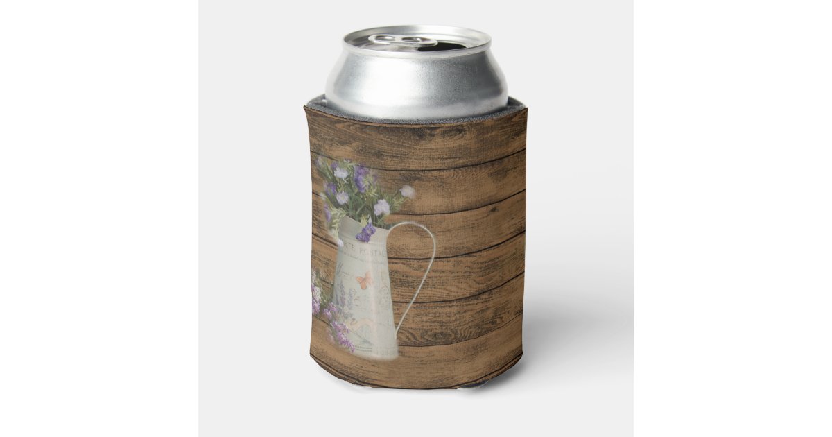 primitive country lavender rustic barn wood can cooler | Zazzle