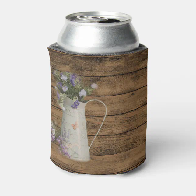 primitive country lavender rustic barn wood can cooler | Zazzle