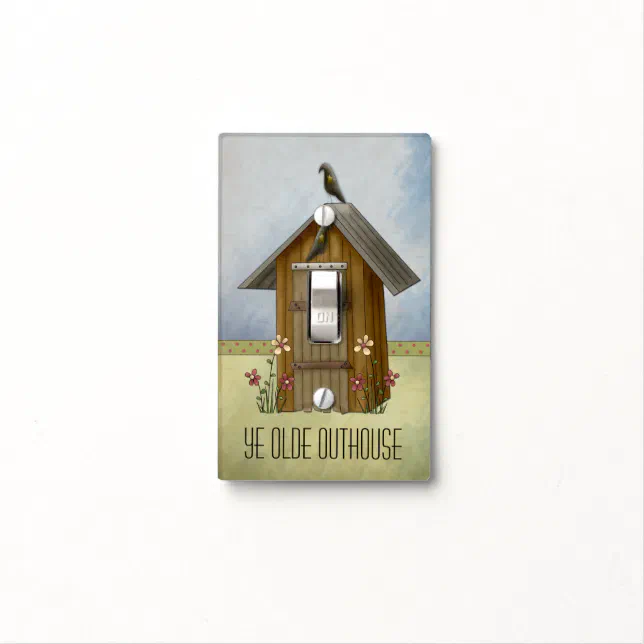 Primitive Country Outhouse Crows Flowers Light Switch Cover | Zazzle