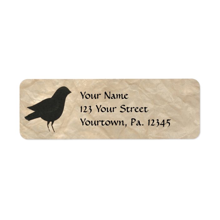 Primitive Crow Address Label | Zazzle.com