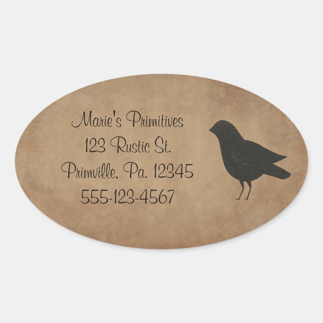 Primitive Crow Sticker | Zazzle