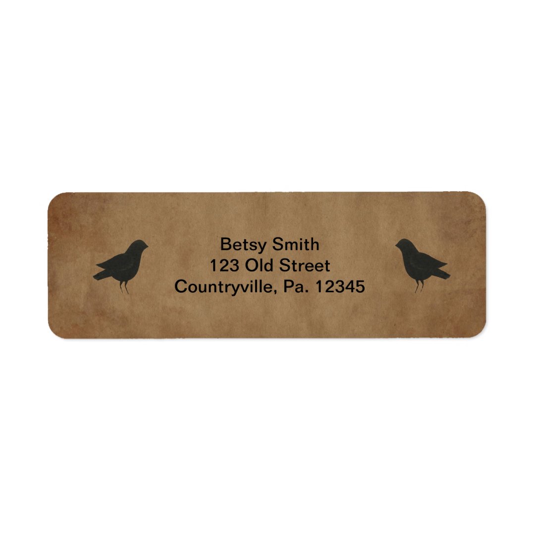 Primitive Crows Address Label | Zazzle