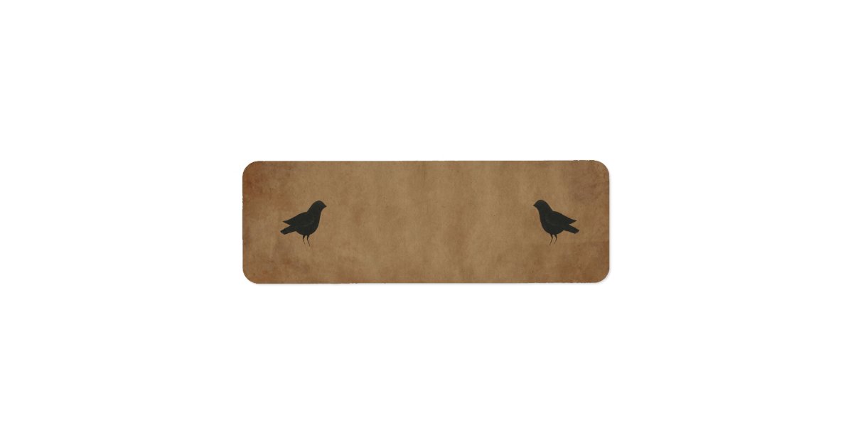 Primitive Crows Small Product Label | Zazzle