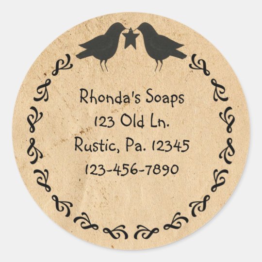 Primitive Crows Sticker | Zazzle.com
