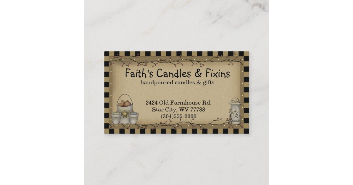 Primitive Fixins Primitive Business Card | Zazzle