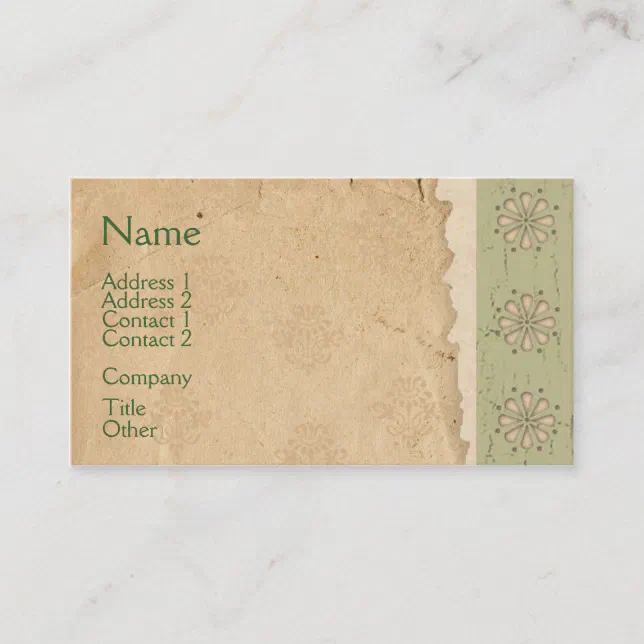 Primitive Floral Cutout Business Card | Zazzle
