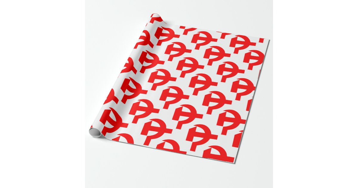 Primitive Hammer and Sickle Soviet Union CCCP Wrapping Paper | Zazzle
