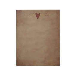 Primitive Heart Large Notepad | Zazzle