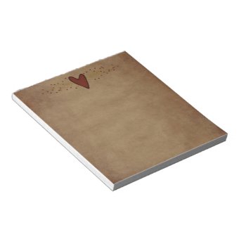 Primitive Heart Notepad | Zazzle