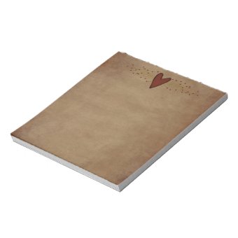 Primitive Heart Notepad | Zazzle