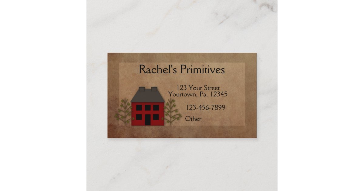 Primitive Home Business Card | Zazzle.com
