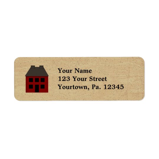 Primitive House Address Label | Zazzle.com