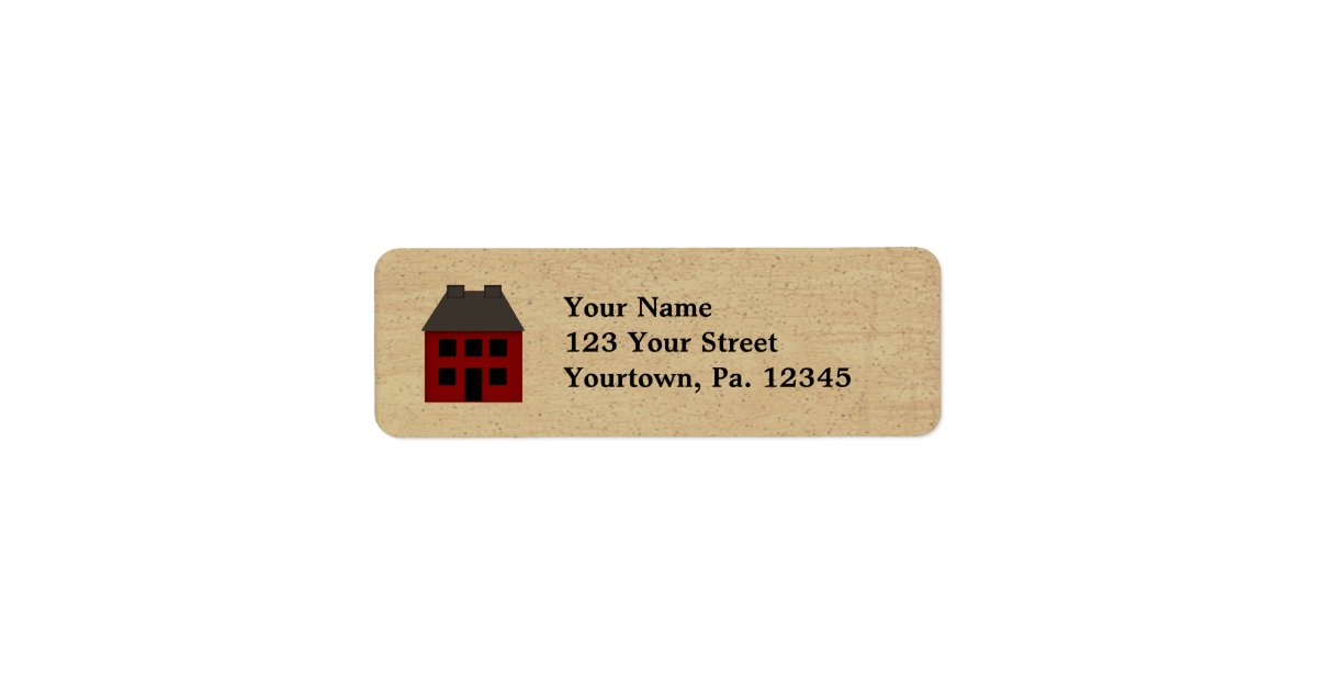 Primitive House Address Label | Zazzle