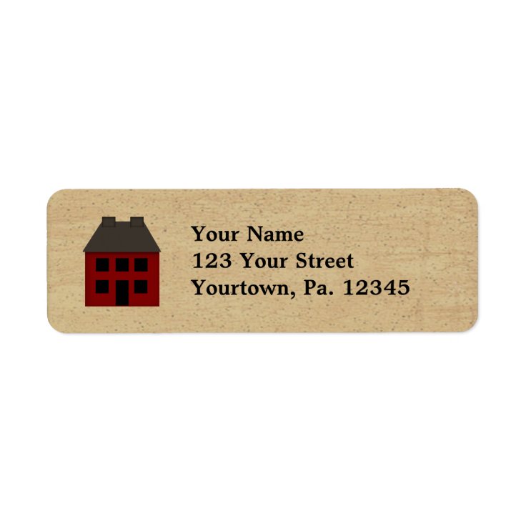 Primitive House Address Label | Zazzle