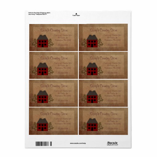 Primitive House Business Label | Zazzle