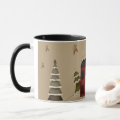 Primitive Red Colonial in the Snow Mug | Zazzle