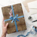 Primitive rustic burlap western country texas star wrapping paper | Zazzle