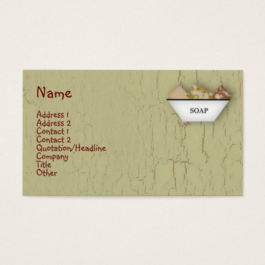 Primitive Soap Business Card | Zazzle.com