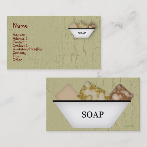 Primitive Soap Business Card | Zazzle