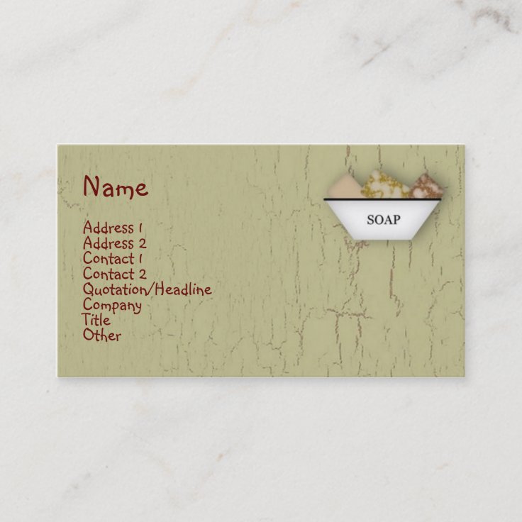 Primitive Soap Business Card | Zazzle