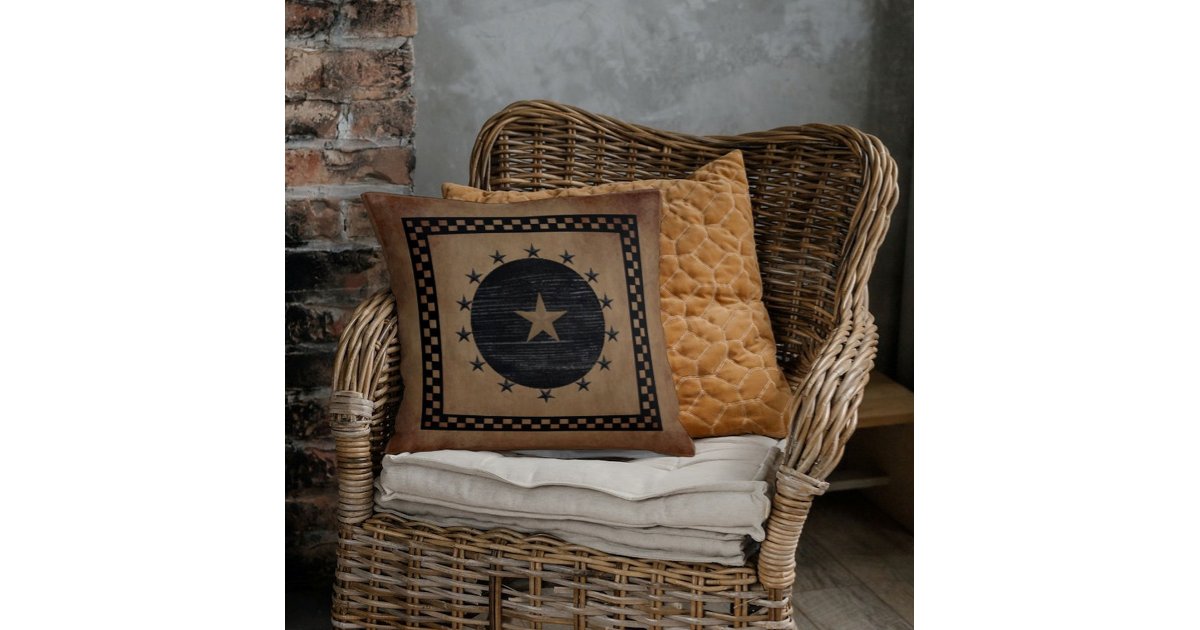 Primitive Star Pillow | Zazzle