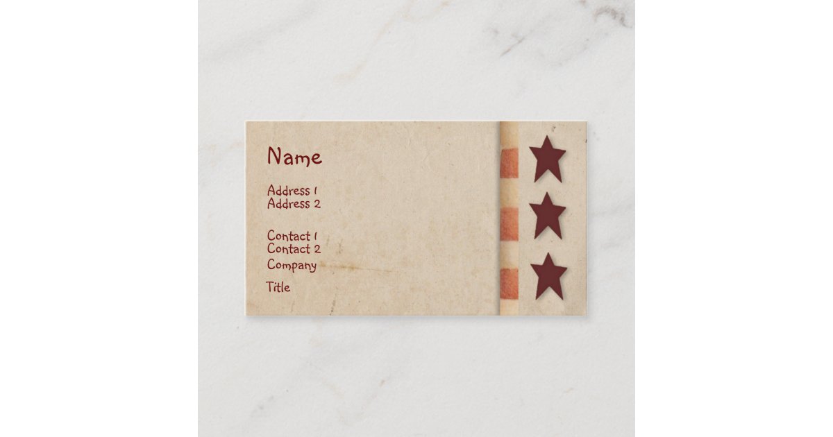 Primitive Stars Business Card | Zazzle