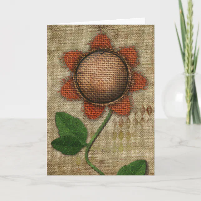 Primitive Thank You Greeting Card | Zazzle