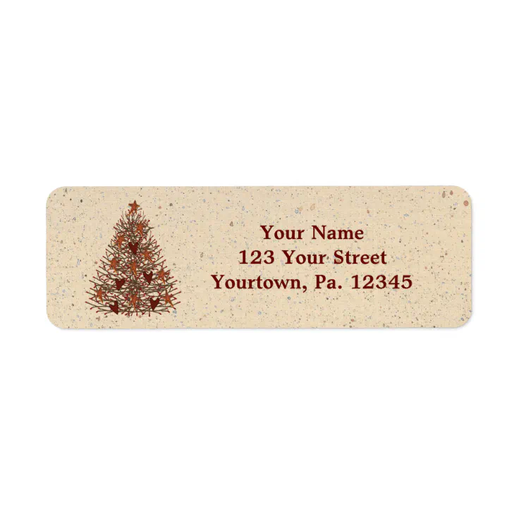 Primitive Tree Address Label | Zazzle
