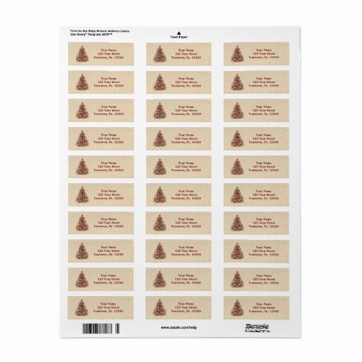 Primitive Tree Address Label | Zazzle