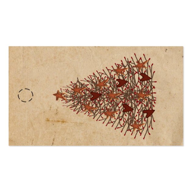 Primitive Tree Hang Tag Business Card