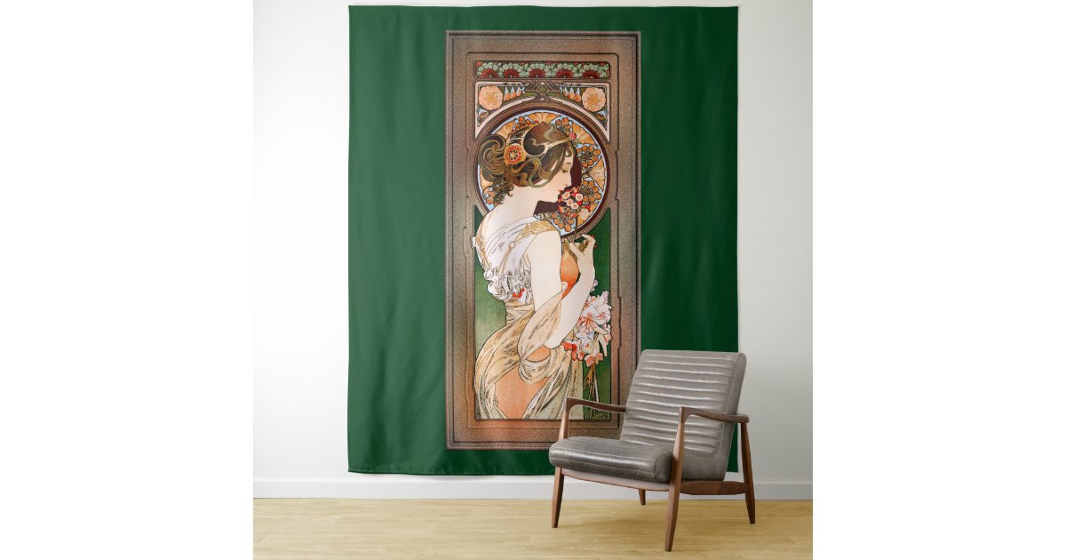 Primrose by Alphonse Mucha Tapestry | Zazzle