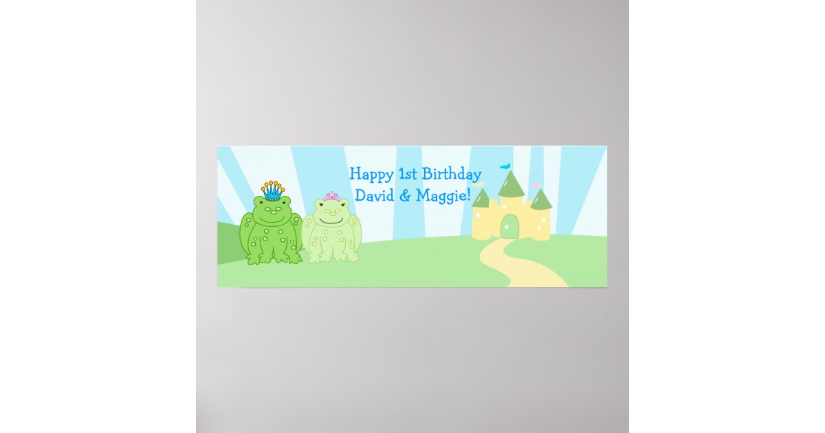 Prince and Princess Banner Customized Poster | Zazzle