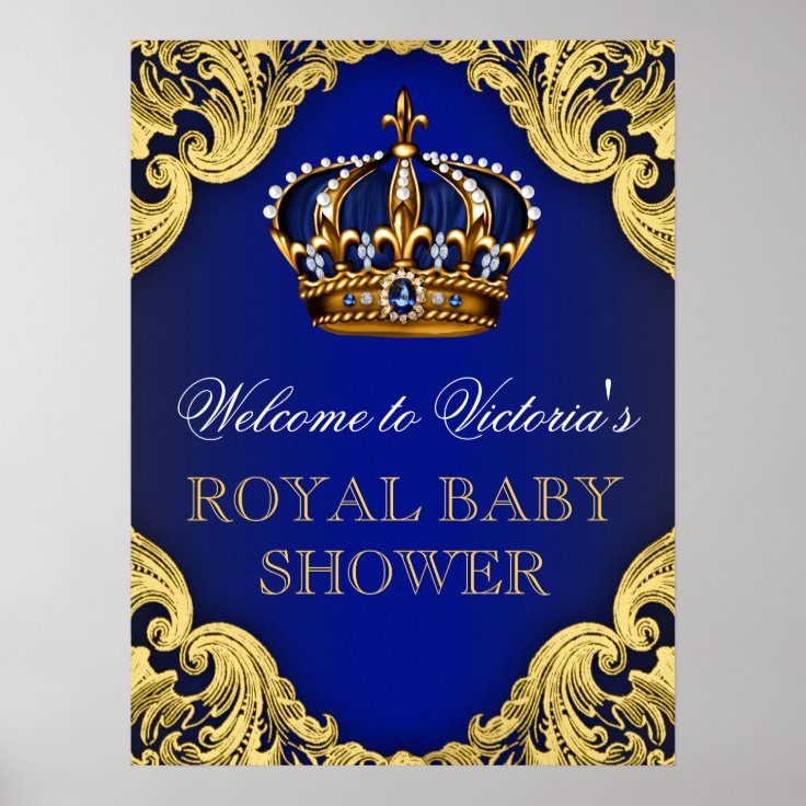 Prince Baby Shower Welcome Sign | Zazzle