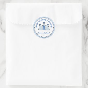 Prince Birthday Party Favor Stickers | Zazzle