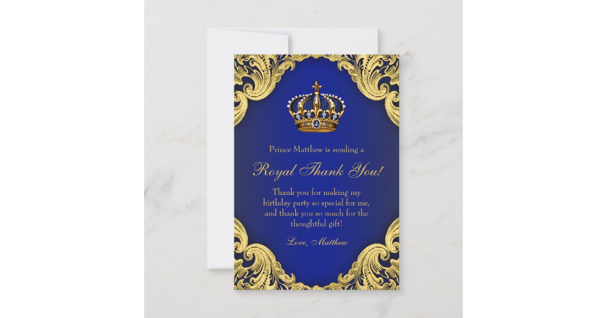 Prince Birthday Party Thank You Cards | Zazzle